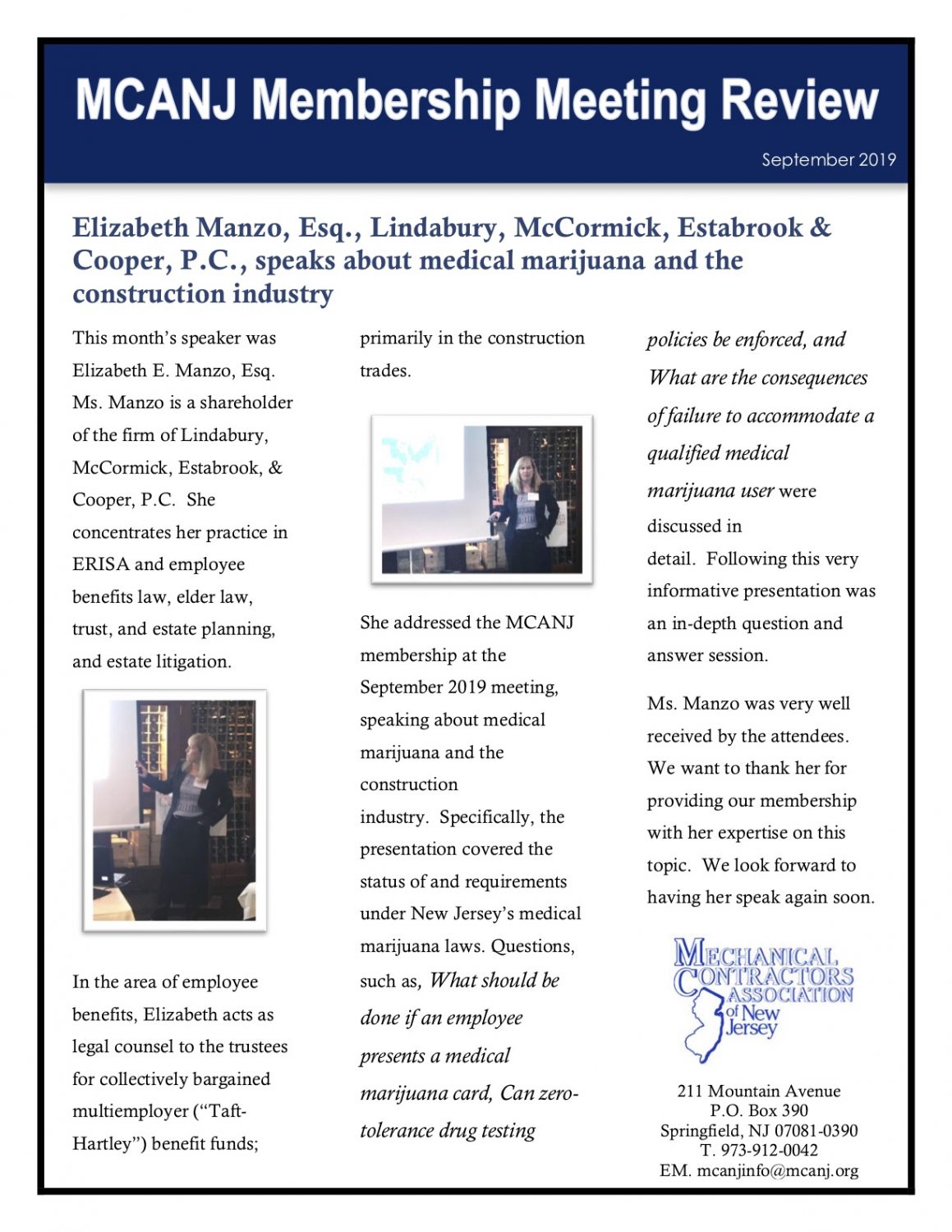 News & Press – MCANJ.ORG